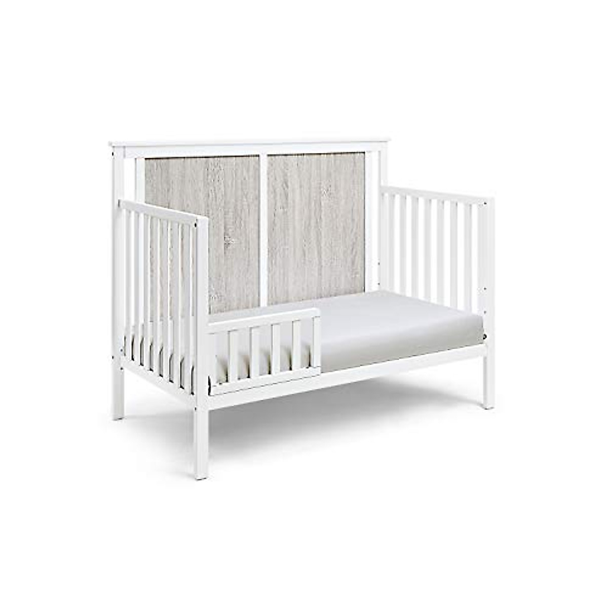 Suite Bebe Connelly 4 in 1 Convertible Crib in White with Rockport Gray Wood