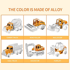 TEMI Toddler Toys for 3 4 5 6 Years Old Boys, Die-cast Construction Toys Car Carrier Vehicle Toy Set w/Play Mat, Kids Toys Truck Alloy Metal Car Toys Set for Age 3-9 Toddlers Kids Boys & Girls