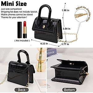 Crossbody Bag Mini Toddler Purse with Signle Handle for Little Girl Kids Cute Handbags Shoulder Messenger Bag (Black)