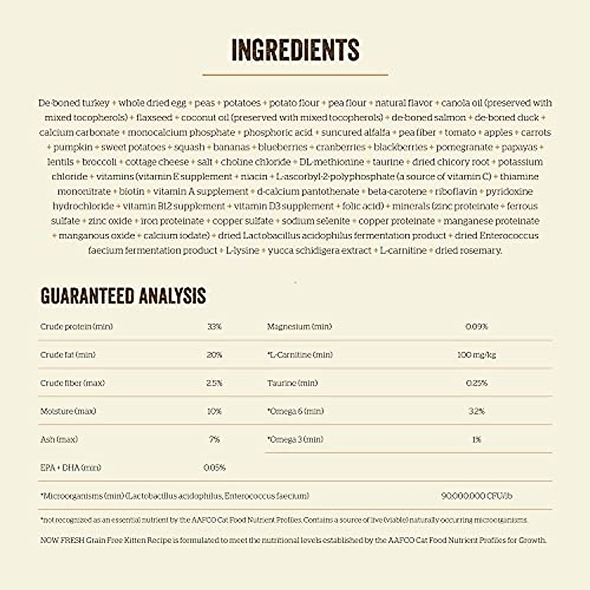 Now Fresh Dry Cat Food for Kittens, Turkey, Salmon and Duck Recipe, 3 lbs - Grain Free, Kitten Food, Made with Real Meat and Fish