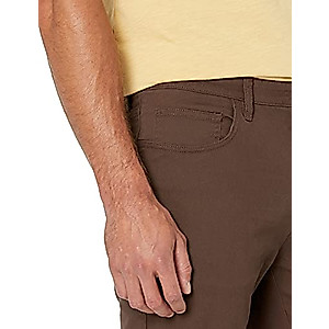 Amazon Essentials Men's Chinos, Athletic Fit, Work Pants, 5-Pocket, Comfort Stretch, Brown, 33W x 30L