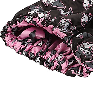 Bioworld Kuromi Character All-Over Print Reversible Sleep Bonnet Multicolor
