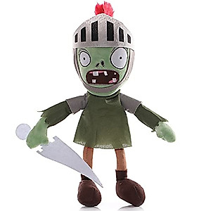 JHESAO 12" PVZ Plants and Knight Zombies Plush Toys Normal Zombies PVZ Plushies 1 2 Stuffed Soft Doll Knight Zombie New