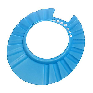 3pcs Soft Adjustable Shampoo Shower Cap Kids Bathing Protection Plastic Bath Hat Visor Cap for Toddler Baby Kids Children (Color Random, 27.5CM/10.8IN)