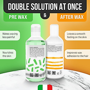 Bella Verde Pre and Post Waxing Care - Home Kit for Women and Men - Pack of 2 Pre & Post Wax Spray - Care for Brazilian Body Legs Eyebrows Face Lips Armpits