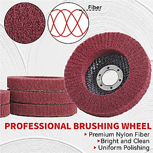 NuoDunco 10Pcs 180 & 320 Grit Scour Flap Disc 4 1/2 Inch Angle Grinder Attachment for Metal Wood Scuff Grinding Sanding Discs Scouring Pad Polishing Wheel Paint Rust Remover