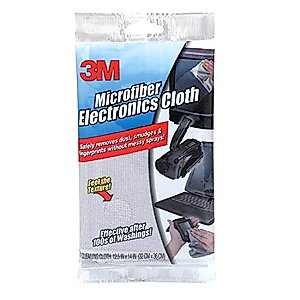 3M Products - 3M - Microfiber Electronics Cleaning Cloth, 12.5 x 14.1, White - Sold As 1 Each - Keeps computers, monitors, TV screens, CD/DVD players and other electronic devices free from dust and smudges. - Safe to use on virtually any surface in the ho