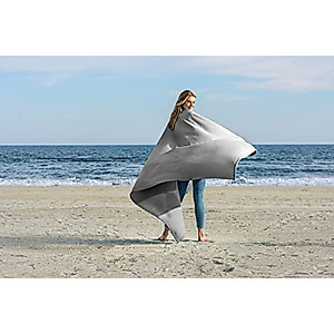 MV Sport Sweatshirt Blanket – Lightweight Blanket – Fleece Knit Blanket (Heather)