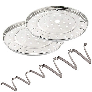 Turbokey 10.8 Inch Cooker Rack 2 Pack Pressure Canner Rack with 3 Short and 3 Tall Detachable Legs Stainless Steel Food Steamer Racks for Cooking,Toast,Bread,Salad,Baking (10.8"/275mm)