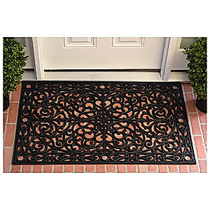 Calloway Mills 900222436 Gatsby Rubber Doormat 2' x 3' Black