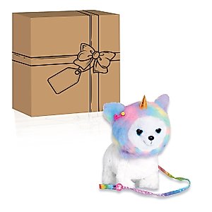Barbie Walk & Wag Puppy Interactive Feature Plush, Walks, Barks, and Wags Tail Like a Real Dog, Kids Toys for Ages 3 Up by Just Play