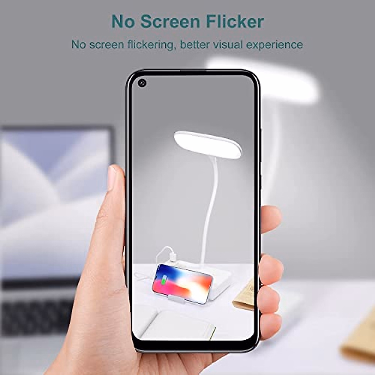 Desk Lamp Surge Protector,Desk Light with 2 USB Charging Port and 4 AC Power Outlet,3 Lighting Modes,USB Wall Charger & Mobile Phone Holder,Multi Plug Outlets for College Dorm Room, Home and Cruise