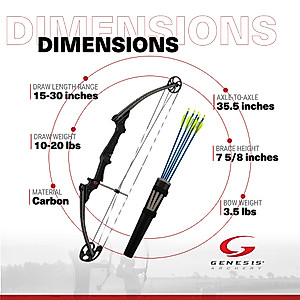 Genesis Original Bow Archery Kit, Right Handed, Carbon