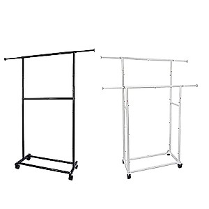 Fishat Double Rod Clothing Garment Rack