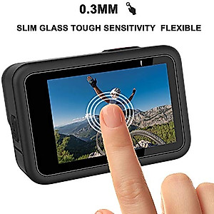 [9pcs] Hero 11 10 9 Screen Protector for GoPro Hero 11 10 9 Black, Ultra Clear Tempered Glass Screen Protector + Tempered Glass Lens Protector + Tempered Glass Front LCD Display Film for GoPro Hero 9 10 11 Action Camera