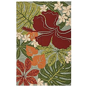 Jaipur Living Luau 8'10" x 11'9" Indoor and Outdoor Floral Area Rug, Multicolor/Blue