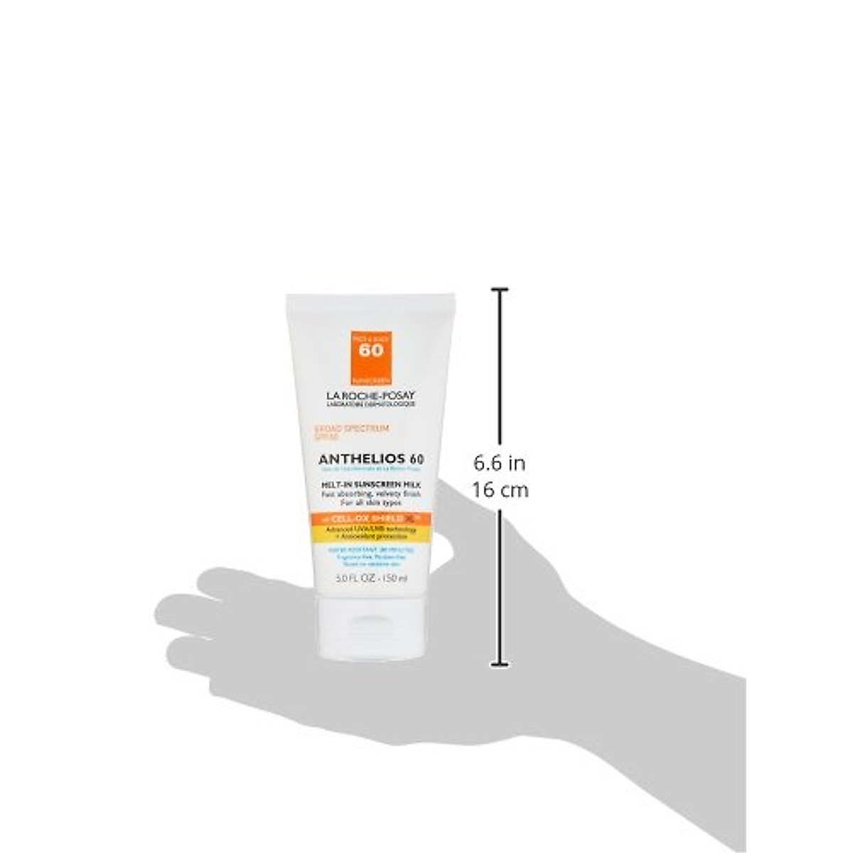 La Roche-Posay Anthelios Melt-In Milk Body & Face Sunscreen SPF 60, Oil Free Sunscreen for Sensitive Skin, Sport Sunscreen Lotion, Sun Protection & Sun Skin Care, Oxybenzone Free