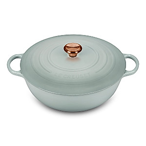 Le Creuset Signature Cast Iron 7.5-quart Chef's Oven with Copper Knob (Sea Salt)