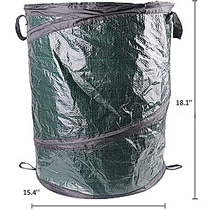 Pop Up Bin Collapsible Organizer Leaf Bag Trash Can 20-Gallon Portable Hanging Folding Organizer Camping Outdoor Garden & Ebook