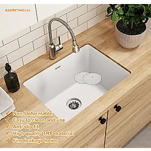 Gadgetime USA Suction Drain Cover Set - Shower Silicone Stopper for Kitchen, Bathtub, Sink & Laundry 2 Pack