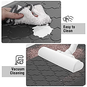 MAYHMYO Kitchen Mat Anti Fatigue Floor Mat 1/2 Inch Cushioned Mat Grey Kitchen Rug Non Slip Waterproof Memory Foam Ergonomic Comfort Rug Standing Desk Mat for Office Sink Laundry,17"X 29"