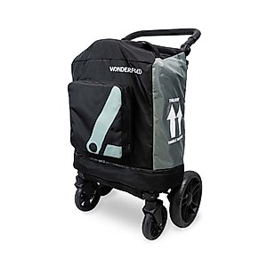WONDERFOLD Stroller Wagon Travel Cover Featuring Front Storage Pocket, Inner Storage Pocket for Rear Basket and Canopy, and an Optional Wheel Cover (Fits Only W4)