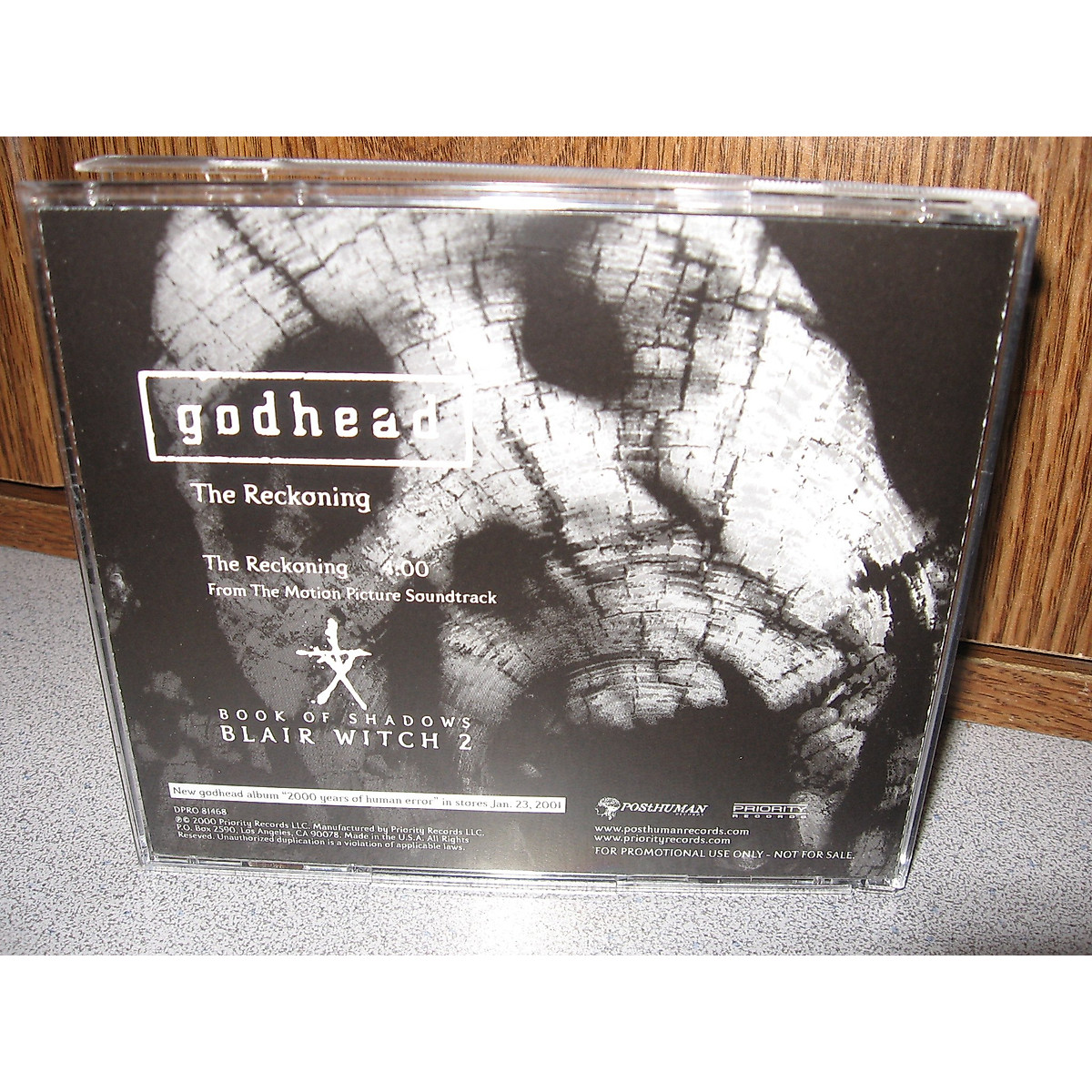 Godhead - The Reckoning CD Single Promo (From The Motion Picture Soundtrack Blair Witch 2) #DPRO-81468