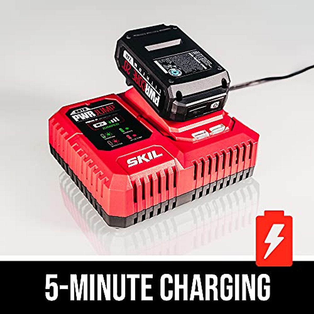 SKIL PWR CORE 20 Brushless 20V Compact Reciprocating Saw Includes 2.0Ah Lithium Battery and Auto PWR JUMP Charger - RS5825B-10