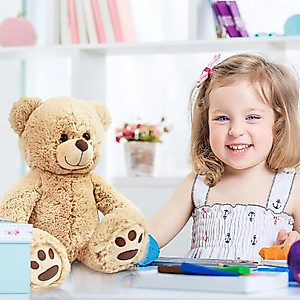 LotFancy Teddy Bear Stuffed Animal, 12 inch Brown Teddy Bear Plush Toy, Valentines Day Gifts for Girlfriend, Birthday for Kids