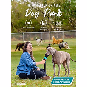 Lesotc Dog Water Bottle, Portable Dog Water Dispenser, Leak Proof Dog Travel Water Bottle, Squeeze Pet Water Bottle for Walking On The Go, Dog Hiking Accessories for Outdoor, Hiking, Travel