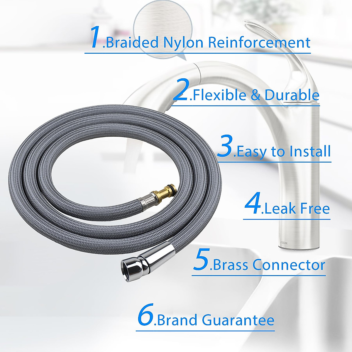 159560 kit for Moen Pull out Kitchen Faucets Replacement Spray Hose