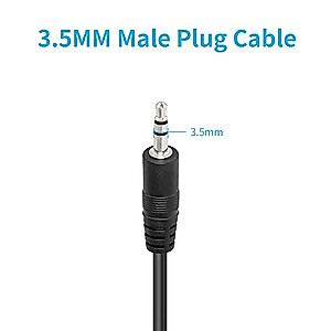 RIIEYOCA Replacement 3.5mm Male Plug to Bare Wire Open End 1/8" TRS 3 Pole Stereo Audio Cable for Audio Equipment Installed or Earphone Microphone Cable Repair,1M(4 Pack)