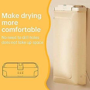 Yulisa Retractable Clothes Dryer Portable Home Dryers Non-punching Wall Dryers Suitable for Underwear Lightweight Clothes Baby Clothes Small Clothes Dryers for Dormitory Apartments H105-Ⅱ 2-Speed