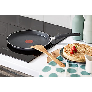 Tefal B55509 Easy Cook and Clean Crepe Pan 25 cm | Non-Stick Coating | Safe | Thermal Signal | Stable Base | Ideal Shape | Healthy Cooking | Black