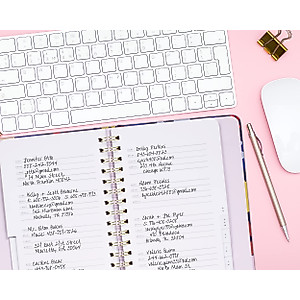 Kate Spade New York Address Book with A-Z Tabs, Navy Floral Leatherette Telephone Book Includes Birthday/Anniversary Calendar and 146 Contact Pages, Swing Flora