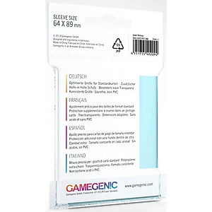 Inner Sleeves Pack of 100 Clear Standard Card Game Sleeves for Board Games and Card Games | Extra-High Clarity | Professional Protection for Up to 100 TCG Decks and Gaming Cards | Made by Gamegenic