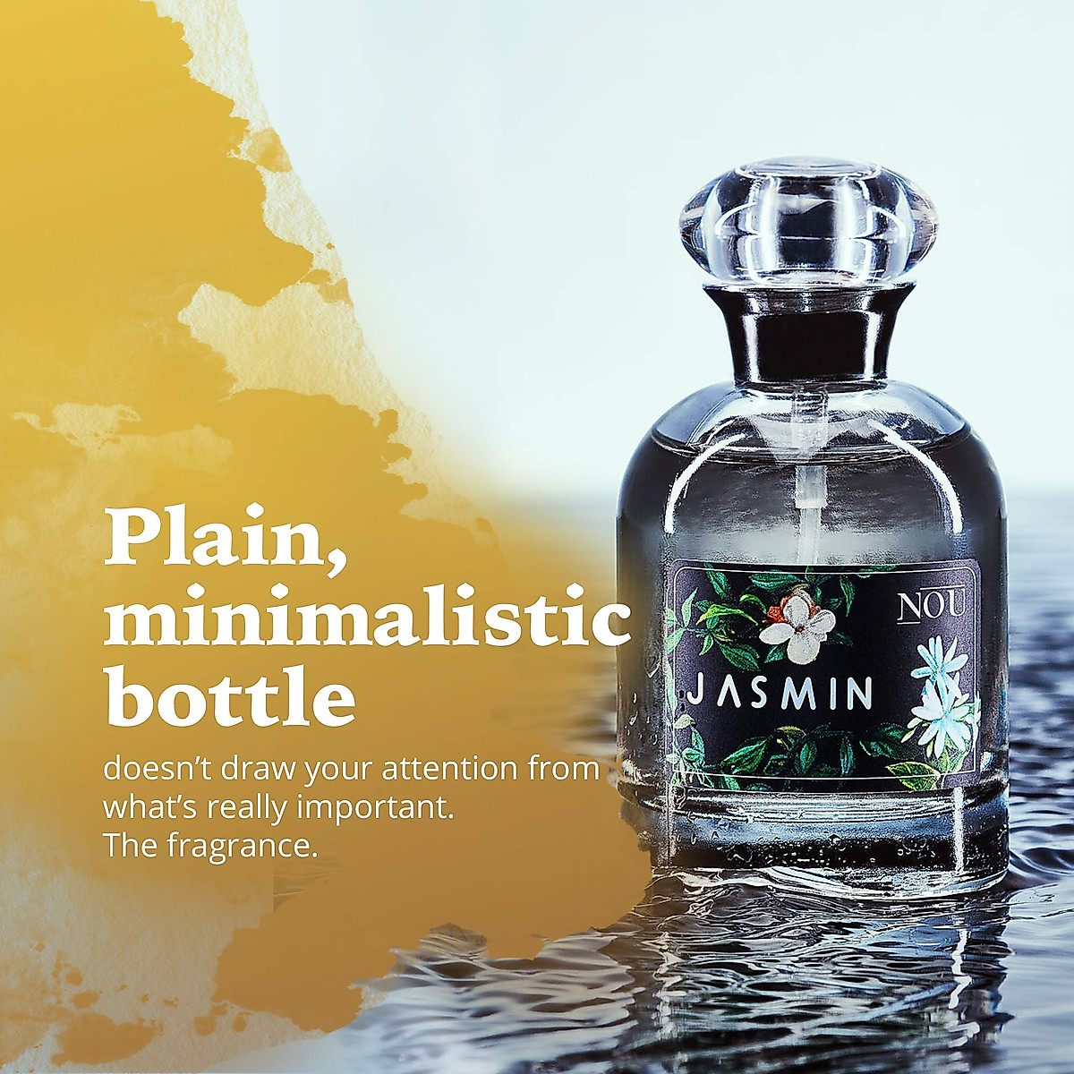 NOU Jasminum Floral Perfume with Sweet Fruity Notes Natural Perfume for Women with Essential Oils Fresh Smelling 1.7 fl oz EDP