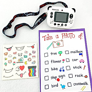 Kidamento Model P Instant Print Digital Camera and Photo Adventure Book Bundle, 100+ Hours of Fun Challenges