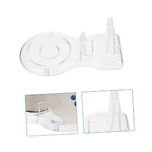 ORFOFE 2Pcs Acrylic Cup Display Rack Transparent Saucer Display Stand for Countertop Glass Cup Holder and Cup and Saucer Display Stand Stylish Organizer for Home and Kitchen