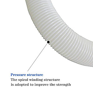 Swimming Pool Replacement Hose,1.25Inches Diameter Replacement Hose,Premium Quality Kinkproof PE,Pool Filter Replacement Hose Compatible with filter Pump 330 GPH, 530 GPH, and 1000 GPH.(59in length)