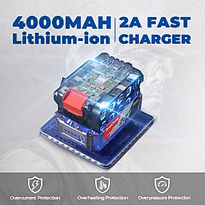 Dong Cheng 20V Brushless Impact Wrench, 515 ft-lbs High Torque, 1/2 inch 4-Speed Cordless Impact Gun, Power Wrench for Automotive Use, Includes 4.0Ah Battery & Charger