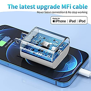 [Apple MFi Certified] iPhone Fast Charger 3Pack, iGENJUN 20W USB C Charger Wall Charger Block with PD 3.0, Compact USB C Power Adapter for iPhone 13/13 Pro/12, Galaxy, Pixel, AirPods Pro (White)