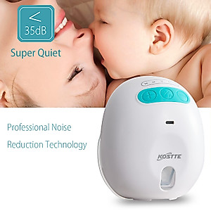 Wearable Breast Pump, Electric Hands Free Breast Pump with 2 Mode&5 Levels, Portable Breastfeeding Pump, with Massage and Pumping Mode Painless Low Noise with Milk Bags White - Double