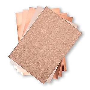 Sizzix Rose Gold, Surfacez, Surfaces-Opulent Cardstock, 8x11.5 inches, 50 Pack