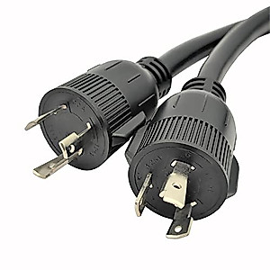 Parkworld 62732 Combiner Adapter Cord, Generator (2) L5-30 Plug Male to RV or EV 14-50 Receptacle Female with Handle