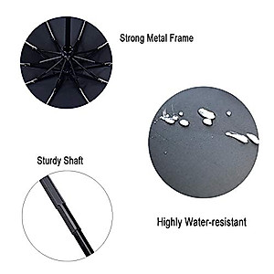 AGLIFEFY Travel Essentials Compact Small Umbrella Windproof Automatic, Collapsible, Folding, Mini, Backpack, Car, Purse Umbrellas for Rain - Men and Women black