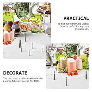 Abaodam 3pcs Cake Display Stand Clear Shelves for Display Toy Storage Stand Perfume Organizer for Dresser Food Stands for Display Party Acrylic Tiered Display Stand Tiered Shelf Organizer