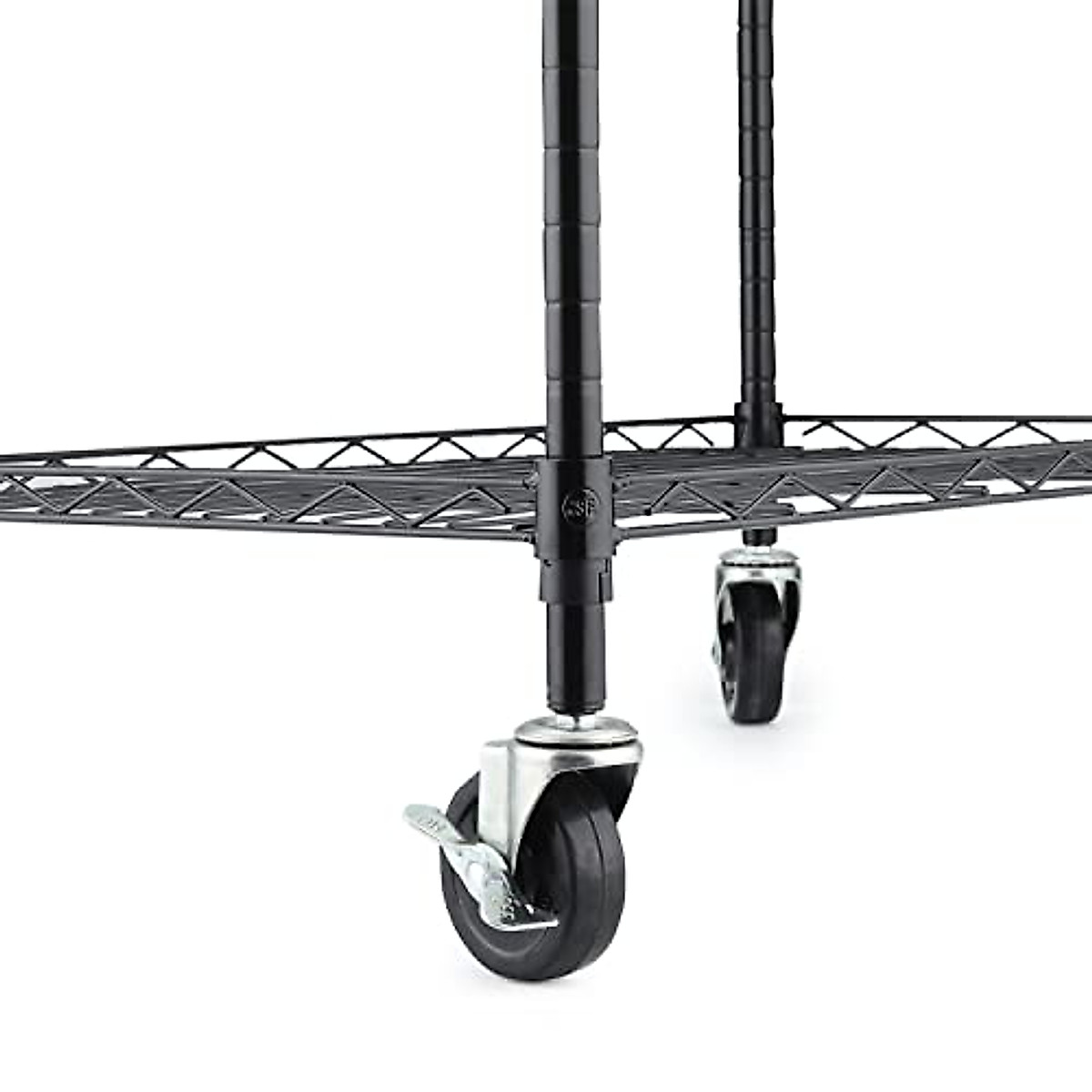 Pusalxl 3-Inch Casters,Shelving Wheels, Wire Shelving Replacement Wheels Set of 4, Threaded Stem Rubber Casters (Screw Diameter 3/16"- 20, Length20mm) for Wire Shelves Rack Legs with 3/4" Posts