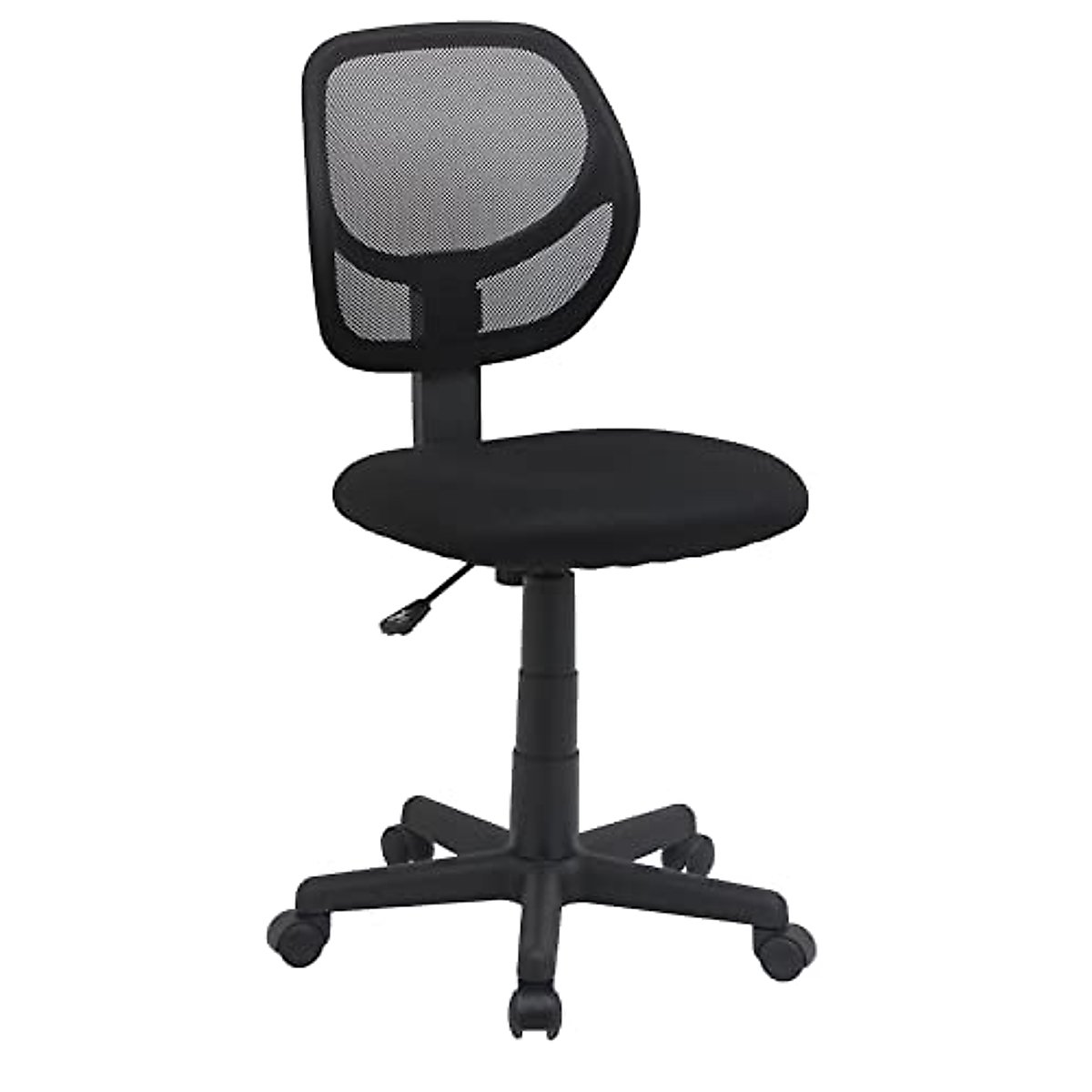 Amazon Basics Low-Back, Upholstered Mesh, Adjustable, Swivel Computer Office Desk Chair, Black