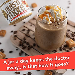 Nuts ‘N More Salted Caramel Peanut Spread, All Natural Snack, Low Carb, Low Sugar, Gluten Free, Non-GMO, High Protein Flavored Nut Butter (15 oz Jar)
